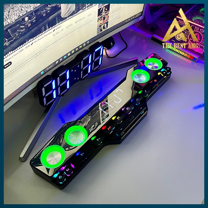 Loa Thanh Soundbar Bluetooth Loa Máy Tính Không Dây Gaming Led RGB E ...