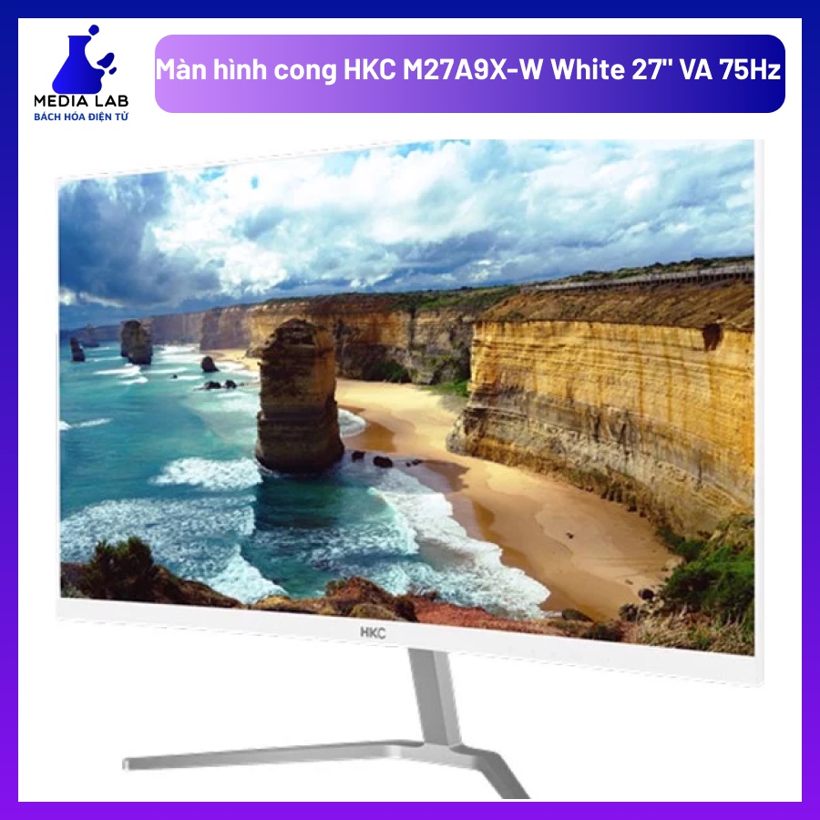 Màn hình cong HKC M27A9X-W White 27" VA 75Hz, media lab. | Shopee Việt Nam