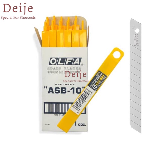 Lưỡi dao Nhật Bản OLFA ASB-10 (SB10K) (hộp 10 lưỡi dao bạc 9mm) | Shopee Việt Nam