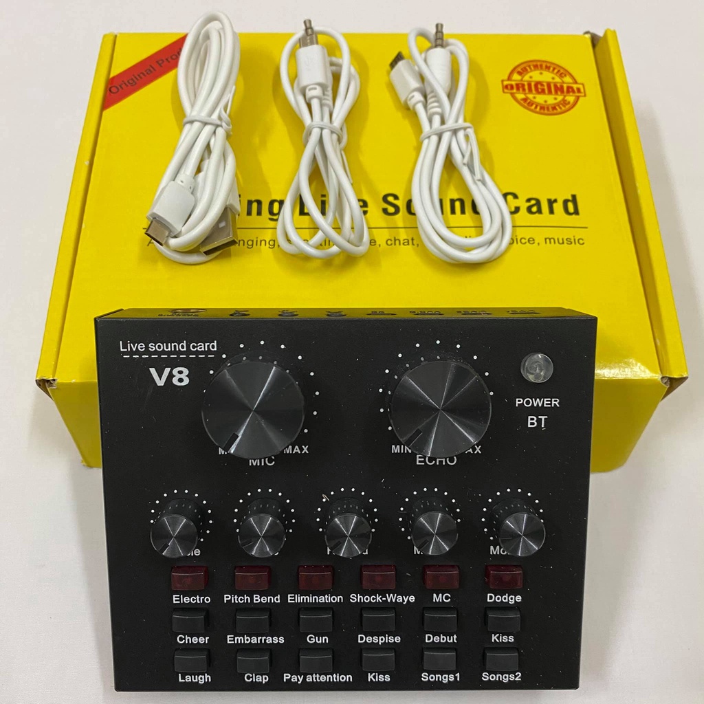 Sound card V8 dành cho micro thu âm cao cấp,hàng đẹp GiatotNDH | Shopee ...