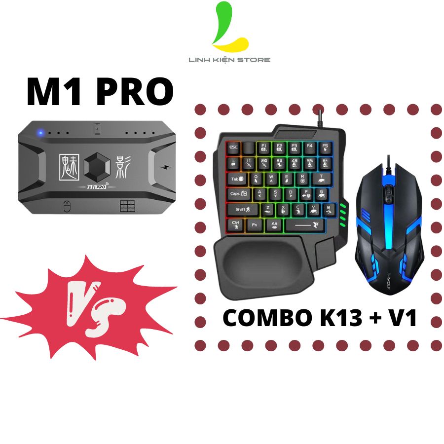 Combo bộ chuyển đổi M1 Pro / M3 / M16 / M2S / M2 / Mix SE / Elite / Pro và bàn phím chuột K15 ...