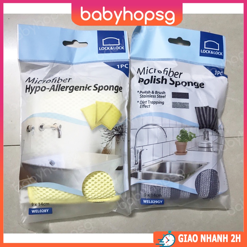 Miếng lau chùi Lock&Lock Welcron Hypo-Allergenic WEL028Y màu vàng và ...