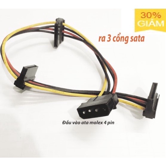 Cáp chia 3 cổng Sata từ chân Ata Molex loại tốt | Shopee Việt Nam