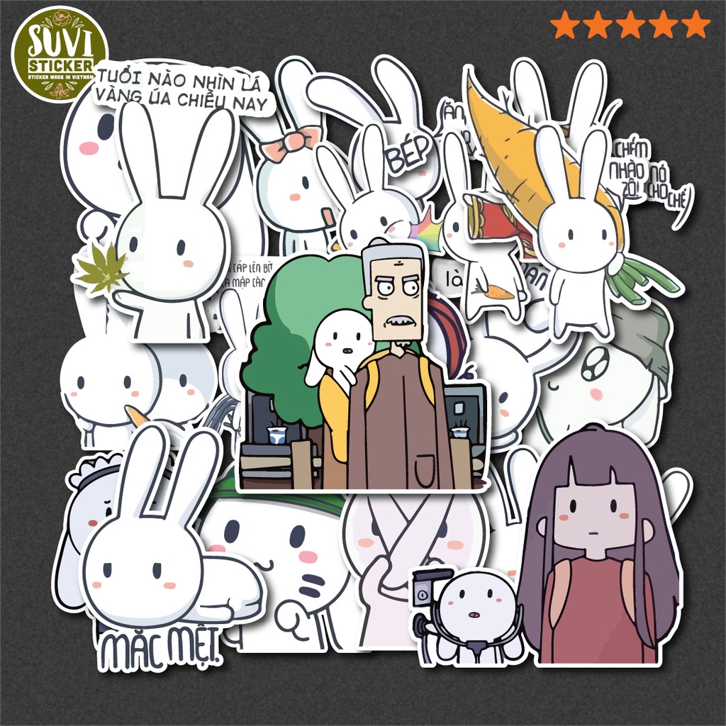 Combo 20 Sticker Tho Bay Mau chống nước sticker dán laptop, điện thoại ...