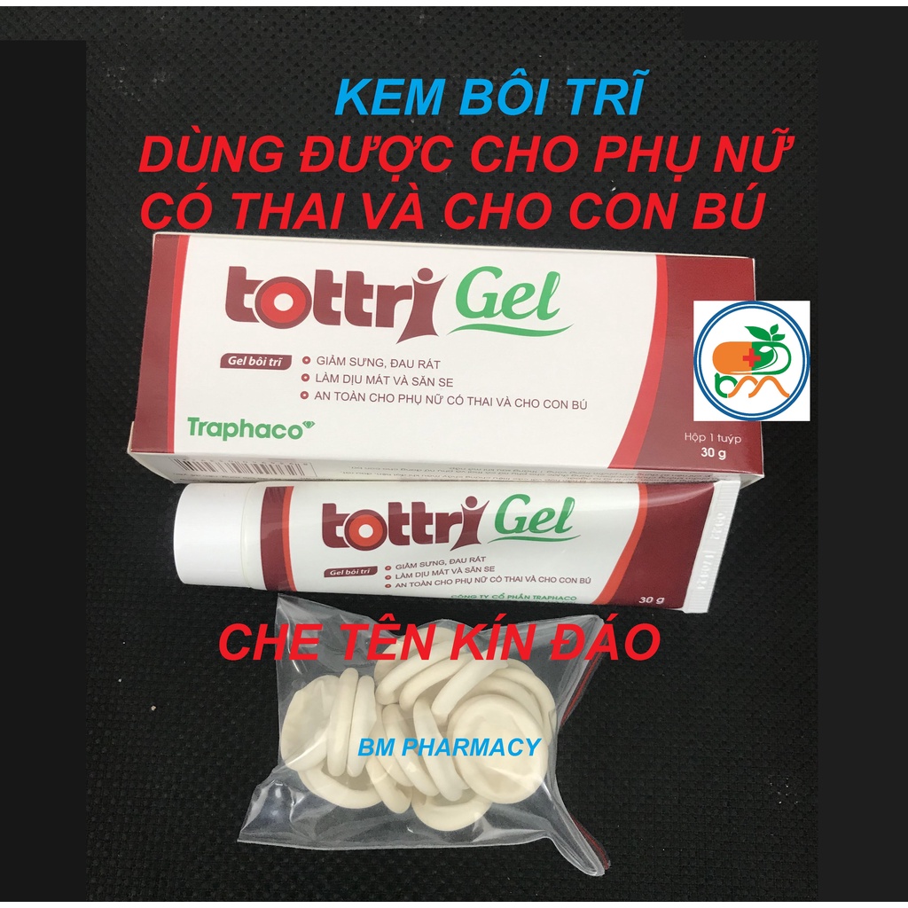 (CHÍNH HÃNG) Mỡ bôi trĩ TOTTRI Gel (Traphaco) giúp giảm sưng, đau rát ...