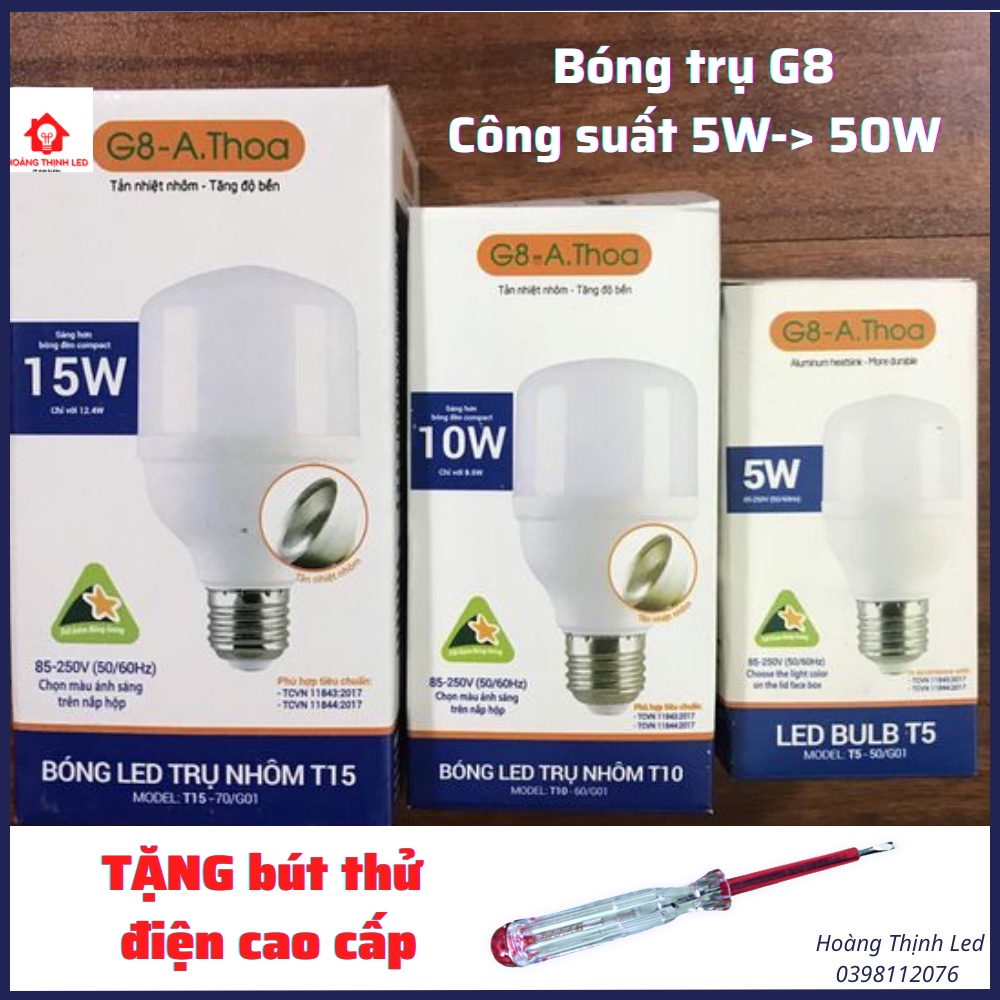 Bóng đèn led bulp trụ G8 [5W -10W -15W-20W -30W- 40W -50W] siêu sáng ...