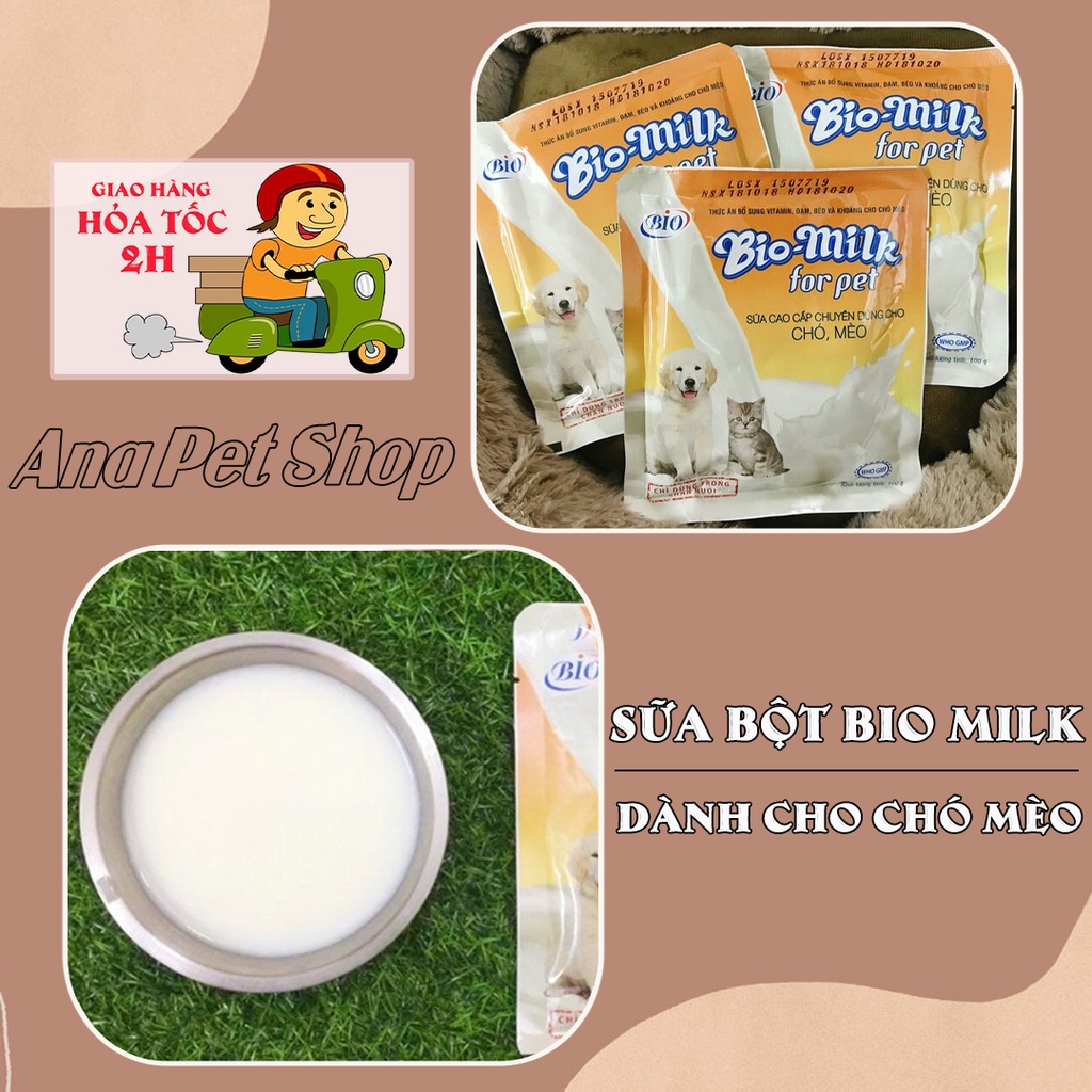 Sữa Bột Bio Milk cho chó mèo gói 100gr | Shopee Việt Nam