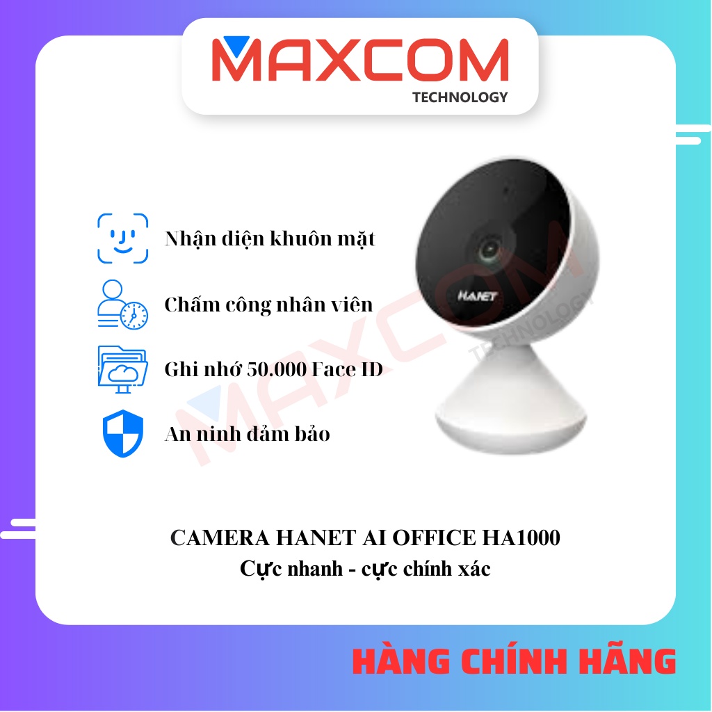 Camera HANET AI OFFICE Model HA1000 - Camera chấm công AI nhận diện ...
