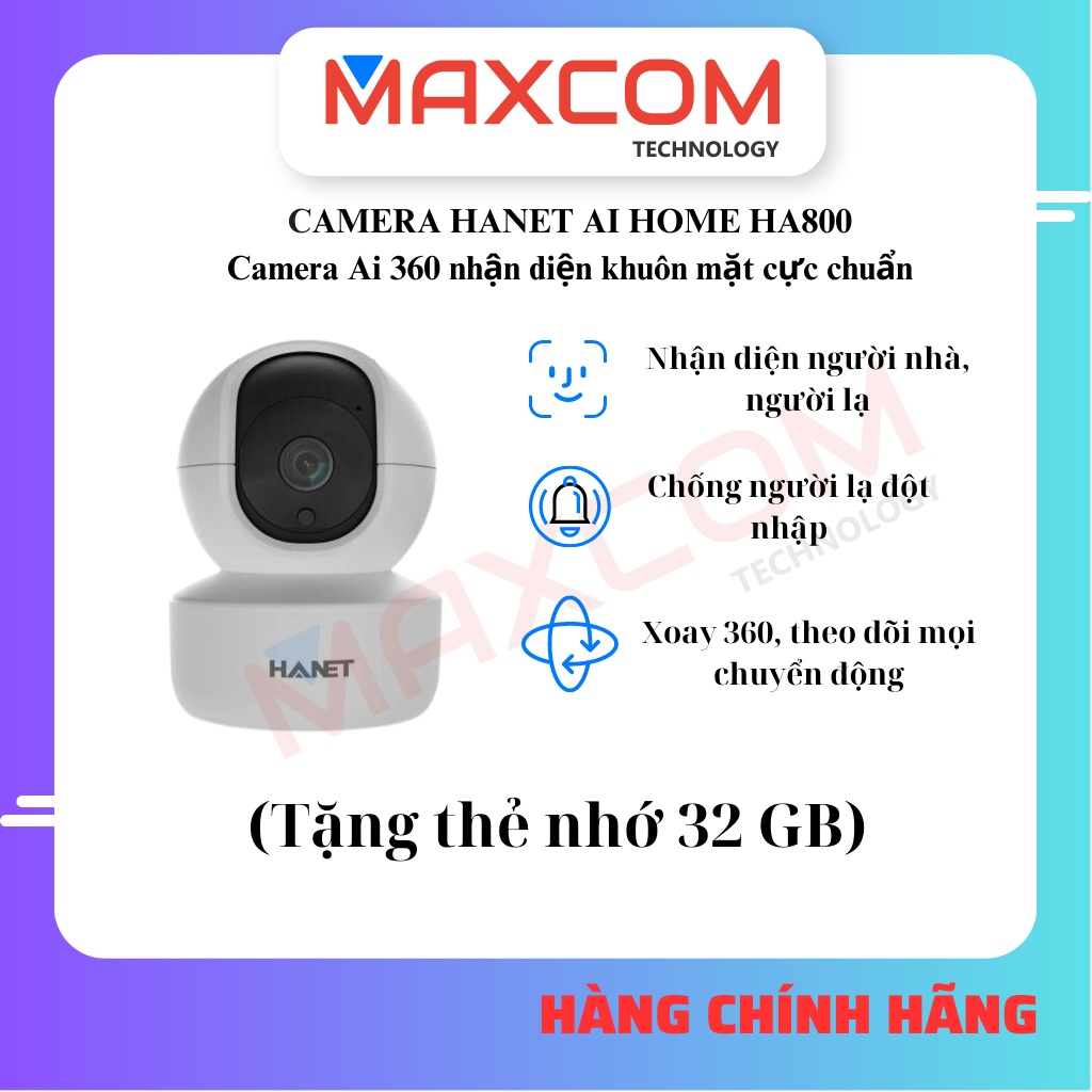 Camera HANET AI HOME HA800 - Tặng kèm thẻ nhớ 32GB | Shopee Việt Nam