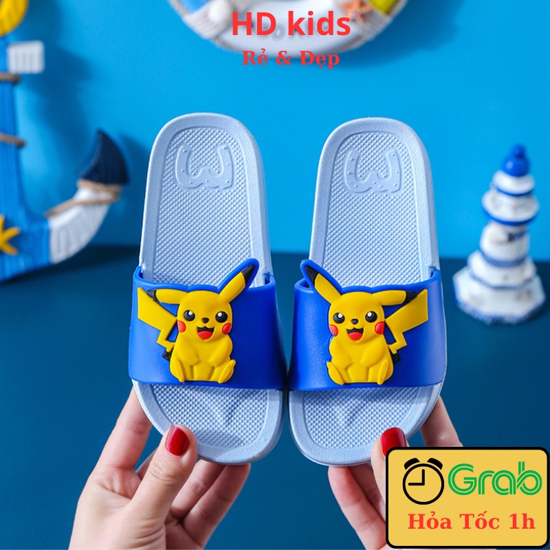 Dép lê pikachu dễ thương cho bé trai bé gái có đế mềm siêu nhẹ chống ...
