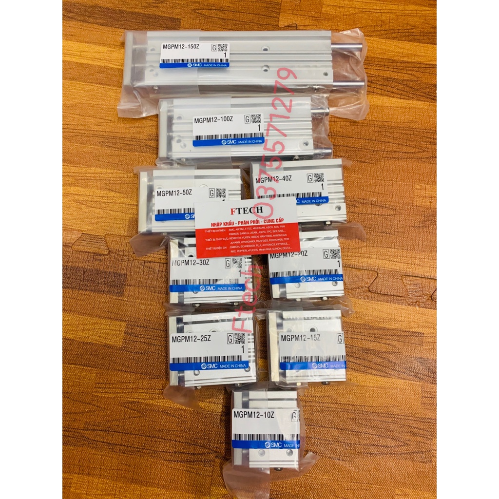xylanh khí nén 3 ty SMC MGPM12-10Z 15 20 25 30 40 50 75 100 125 150 MGPM12 MGPM16 MGPM20 MGPM25 ...