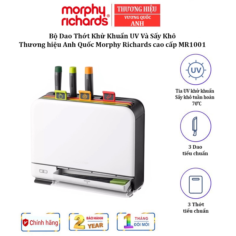 Bộ Dao Thớt Khử Khuẩn UV Và Sấy Khô 70ºC Morphy Richards MR1001 Công ...