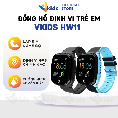 Đồng hồ thông minh, đồng hồ định vị trẻ em VKIDS HW11 cao cấp nghe gọi hai chiều, định vị GPS ...