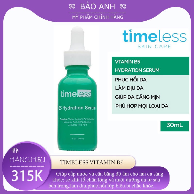 Tinh Chất Timeless Vitamin B5 + Hyaluronic Acid (30ml) - Serum Timeless | Shopee Việt Nam