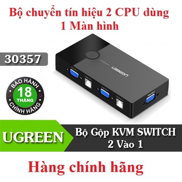 Bộ chuyển Tín Hiệu 2 CPU Dùng 1 Màn Hình - KVM Switch 2 cổng USB 2.0 ...