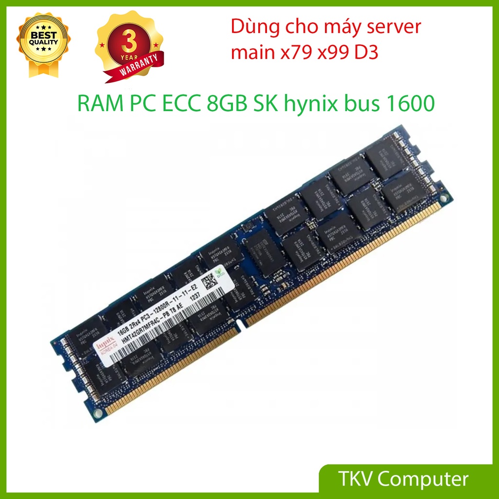 RAM PC SK Hynix ECC 8GB DDR3L Bus 1600 - Sử dụng cho main X58, X99, X79 ...