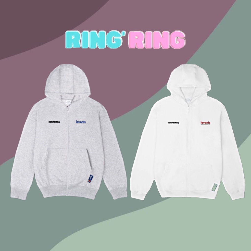 Áo Khoác LEVENTS® | DORAEMON COLLAB ZIPPER HOODIE (Grey,White) | Shopee ...