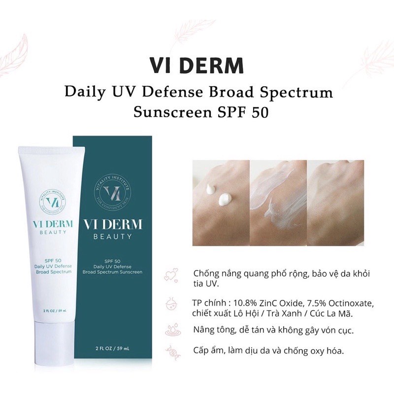 Kem Chống Nắng Phổ Rộng 59ml VI Derm Daily UV Defense Broad Spectrum ...