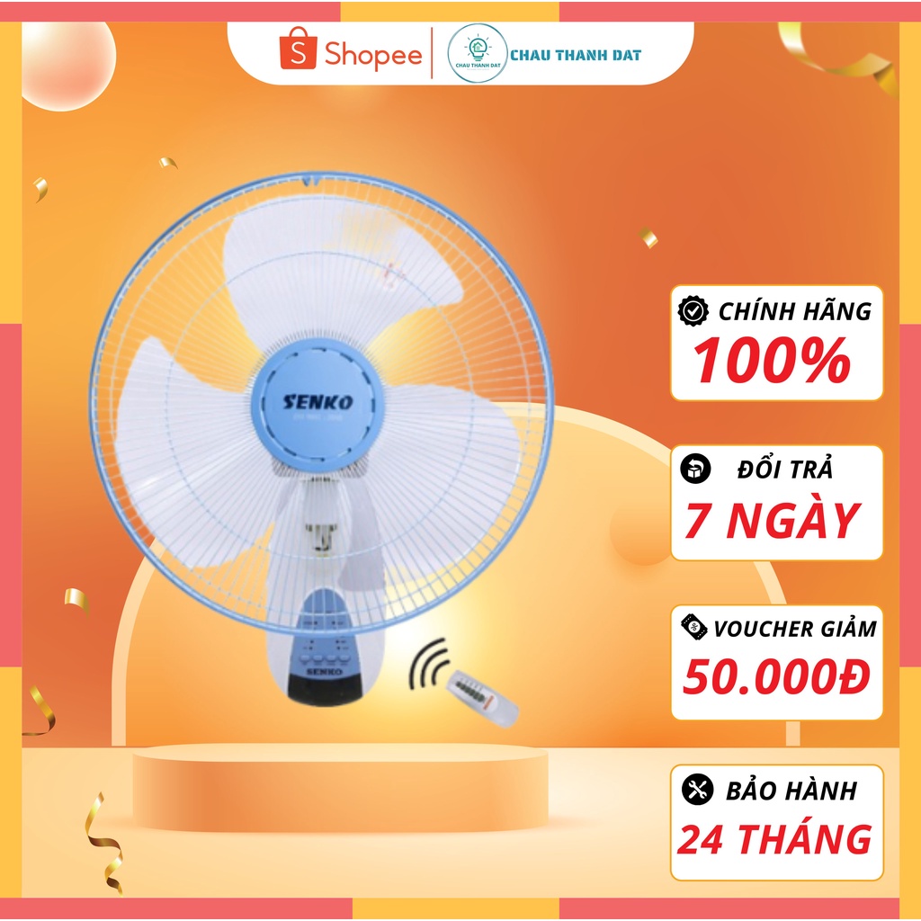 Quạt Treo Tường Điều Khiển Từ Xa SENKO TR1628, Chế Độ Hẹn Giờ, Động Cơ ...