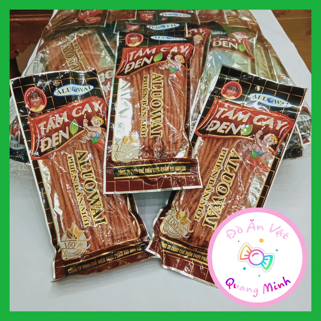 Bán sỉ snack tăm cay đen Aluowa bịch 50 gói thơm cay ngon hấp dẫn, đồ ...