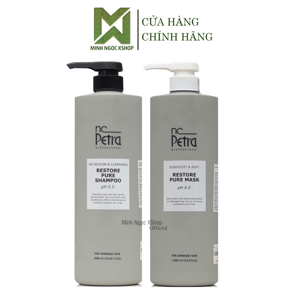 Dầu gội xả công nghệ sinh học phục hồi Nc Petra Restore Pure 1000ml chính hãng | Shopee Việt Nam