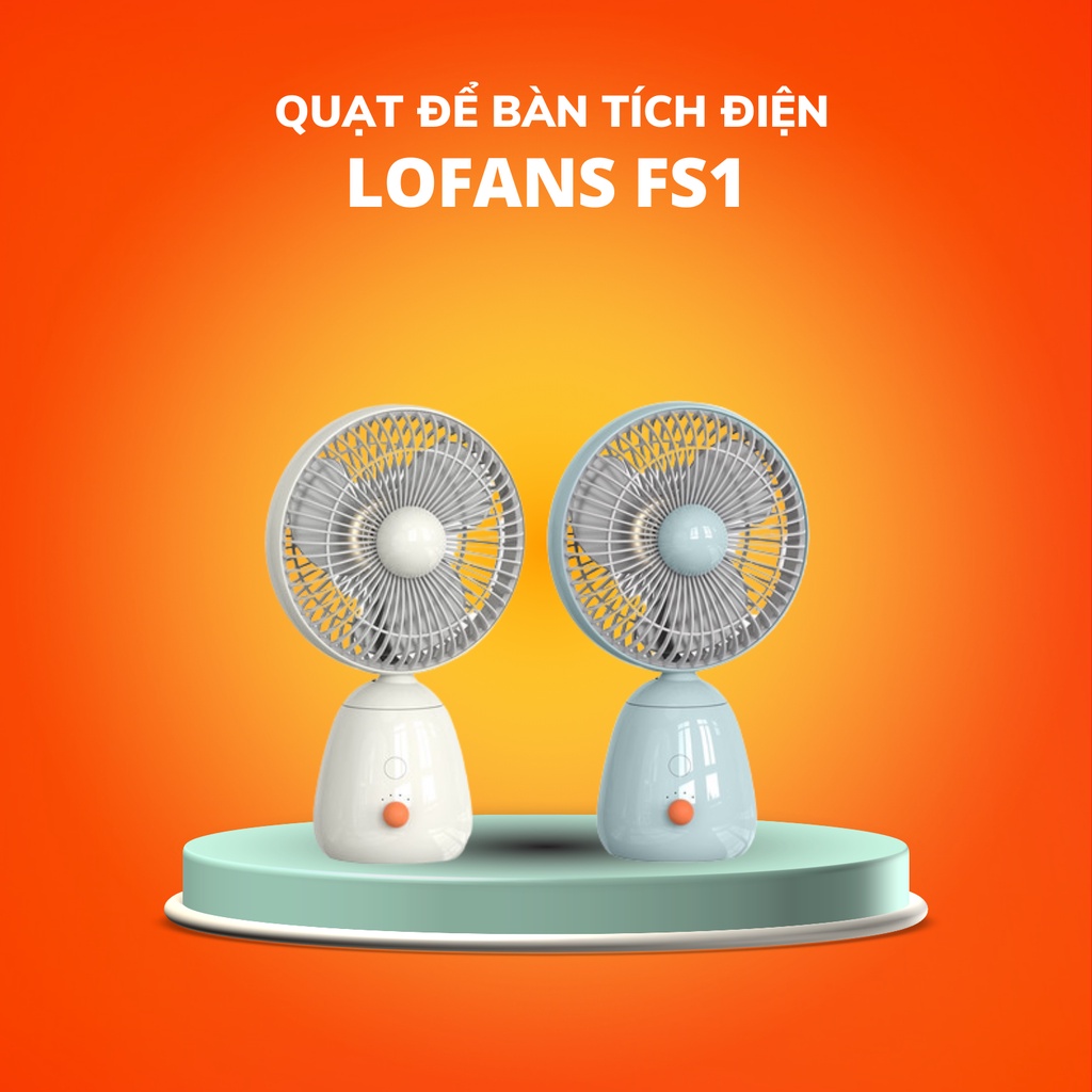 Quạt để bàn tích điện xiaomi Lofans FS1 | Shopee Việt Nam