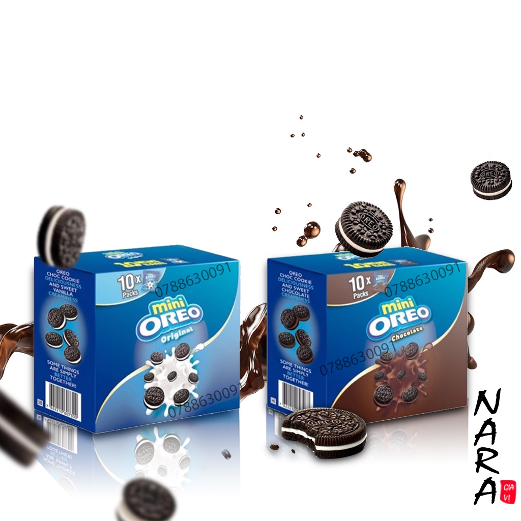 Bánh Quy OREO MINI Chocolate/ Vani hộp 204g | Shopee Việt Nam