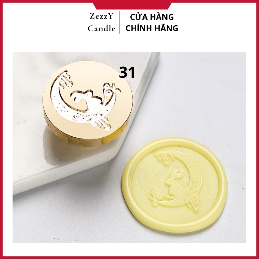 Mặt con dấu sáp niêm phong thiệp cưới tặng kèm 50 viên sáp đóng dấu ...