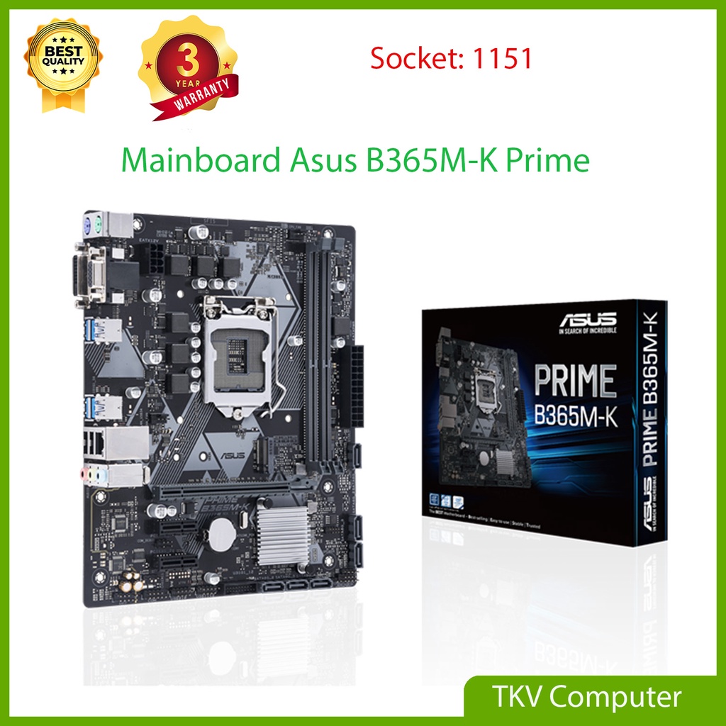 Mainboard Asus Prime B365 M-K - Socket 1151 - form mATX - DDR4 có LED | Shopee Việt Nam