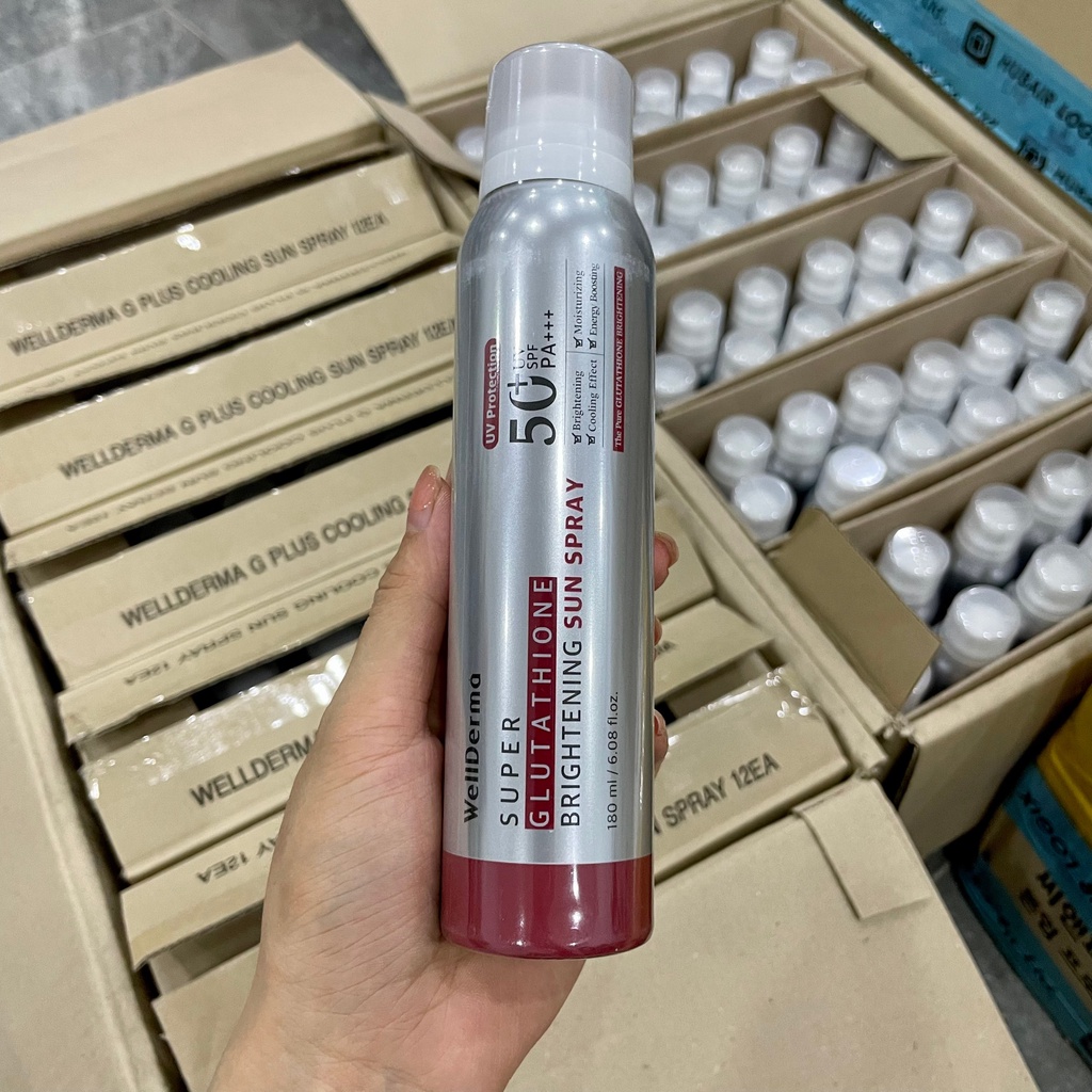 Xịt Chống Nắng WellDerma Super Glutathione Brightening Sun Spray SPF50 ...