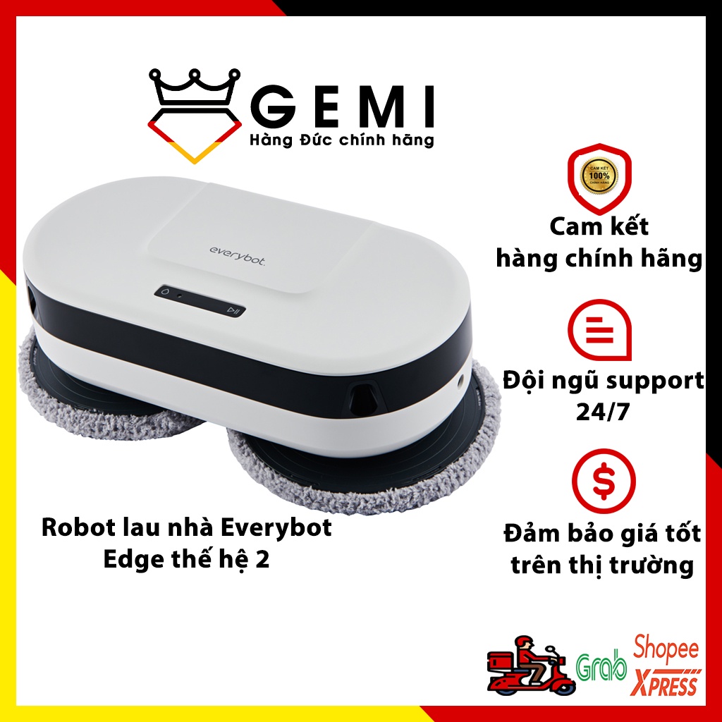 Robot lau nhà EVERYBOT EDGE thế hệ 2, thiết kế mỏng hơn, động cơ mạnh mẽ hơn [MODEL 2022 ...