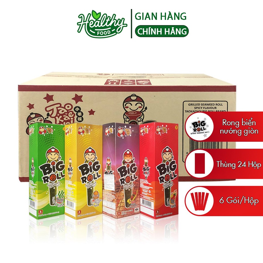 Thùng Snack Rong Biển BIG ROLL Taokaenoi - Thùng 24 Hộp | Shopee Việt Nam