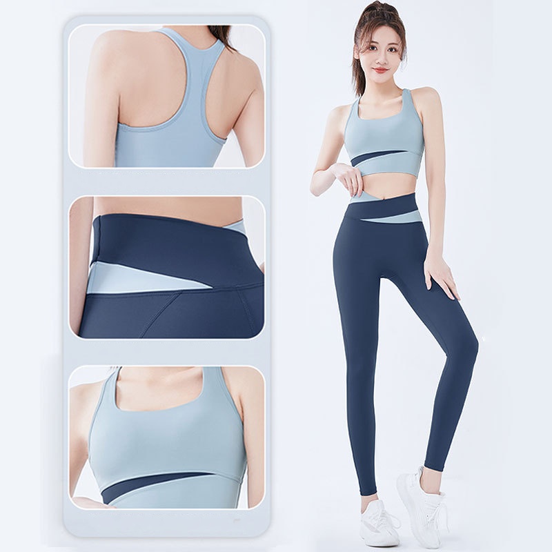 Bộ quần áo tập Gym Yoga 2 mảnh cho nữ cao cấp thông thoáng, co giãn ...