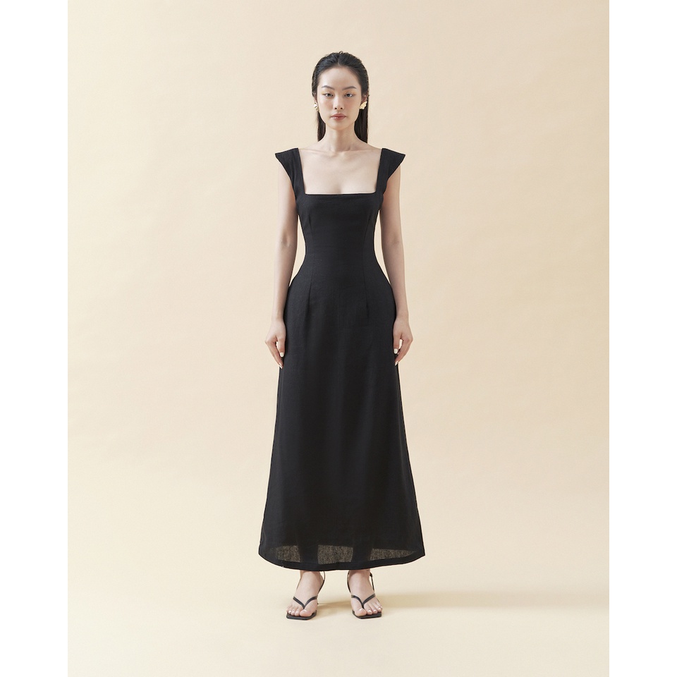 Đầm Linen Cổ Vuông | Subtle Dress | CHEN Inspired | Shopee Việt Nam