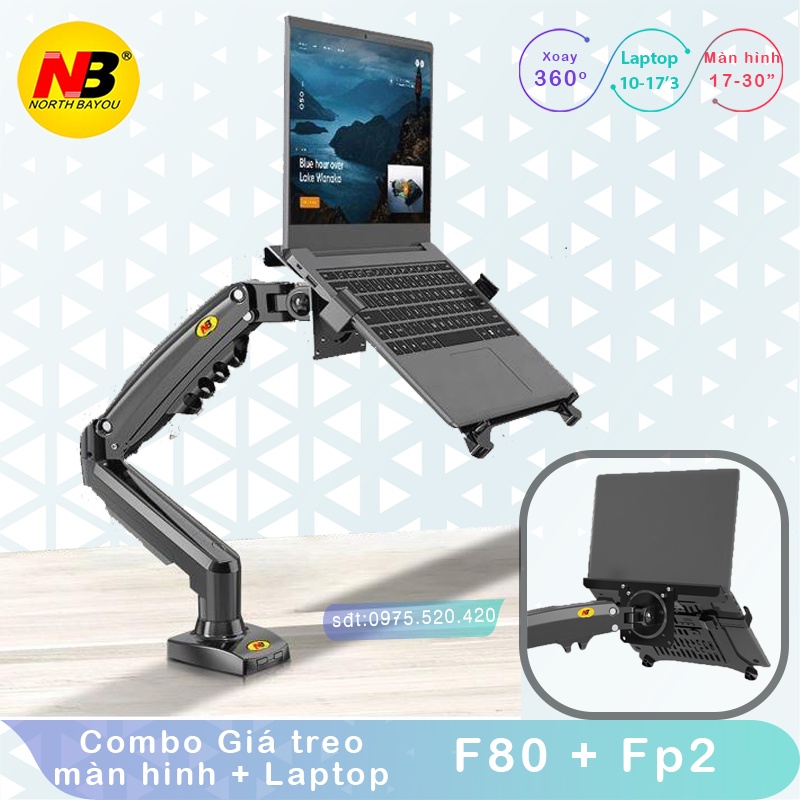 F80 + Fp2 Combo Giá đỡ Laptop / Arm Laptop [10-17 inch] - Arm laptop ...