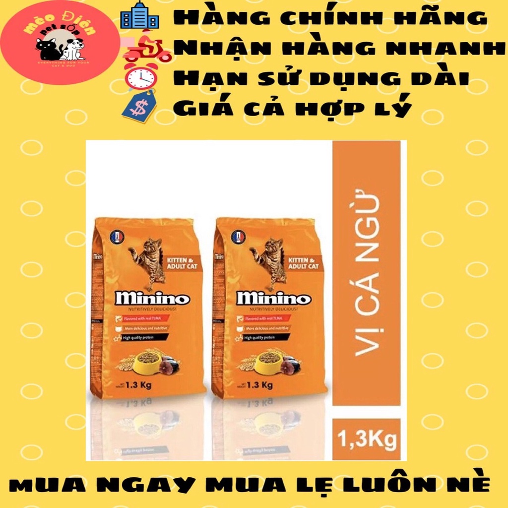 [MININO TUNA] [1,3KG] Thức ăn hạt cao cấp Minino cho mèo mọi lứa tuổi ...