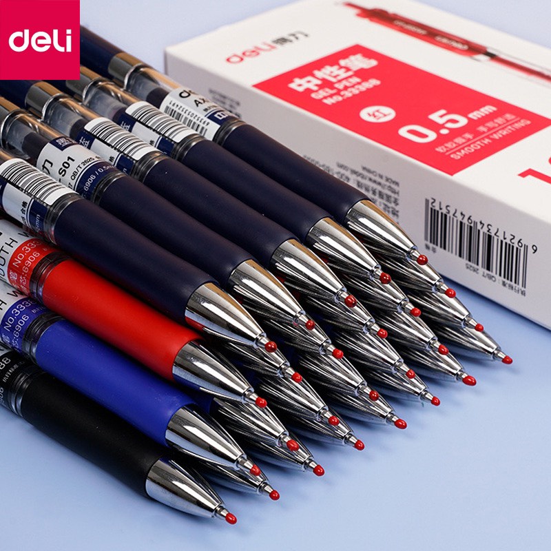 Bút bi nước mực Gel dạng bấm Deli 33388 - 0.5mm | Shopee Việt Nam