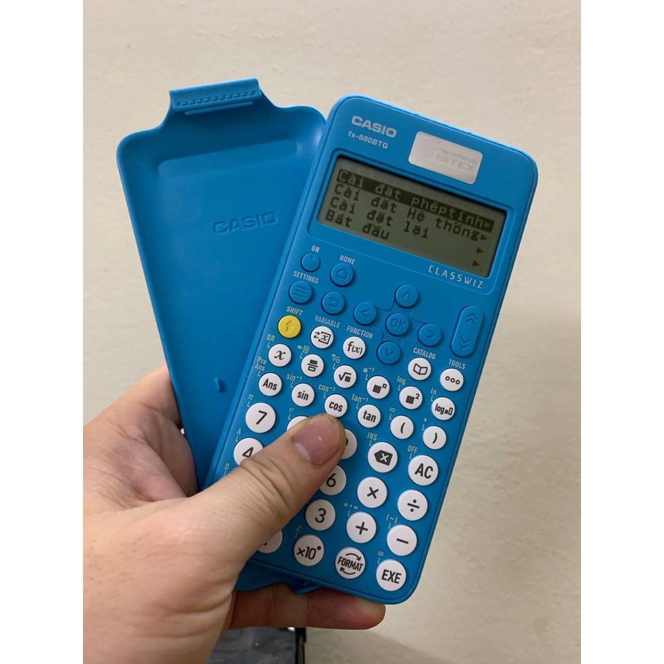 Máy tính CASIO FX 880BTG Xanh dương cũ (độ mới 85-99%) | CASIO 880BTG ...