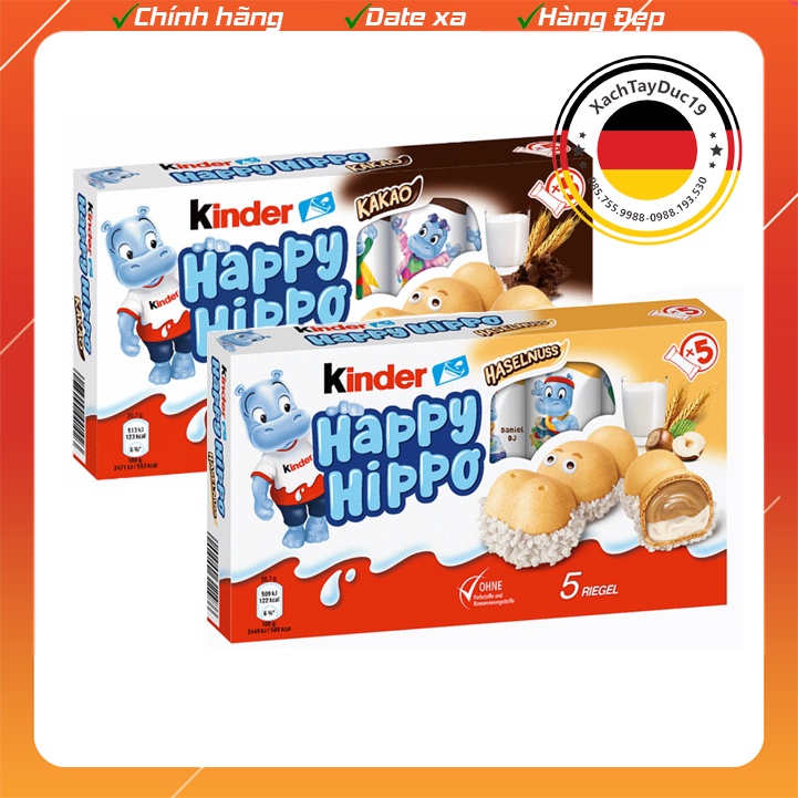 Socola Kinder Happy Hippo 5 thanh/hộp 103g của Đức | Shopee Việt Nam
