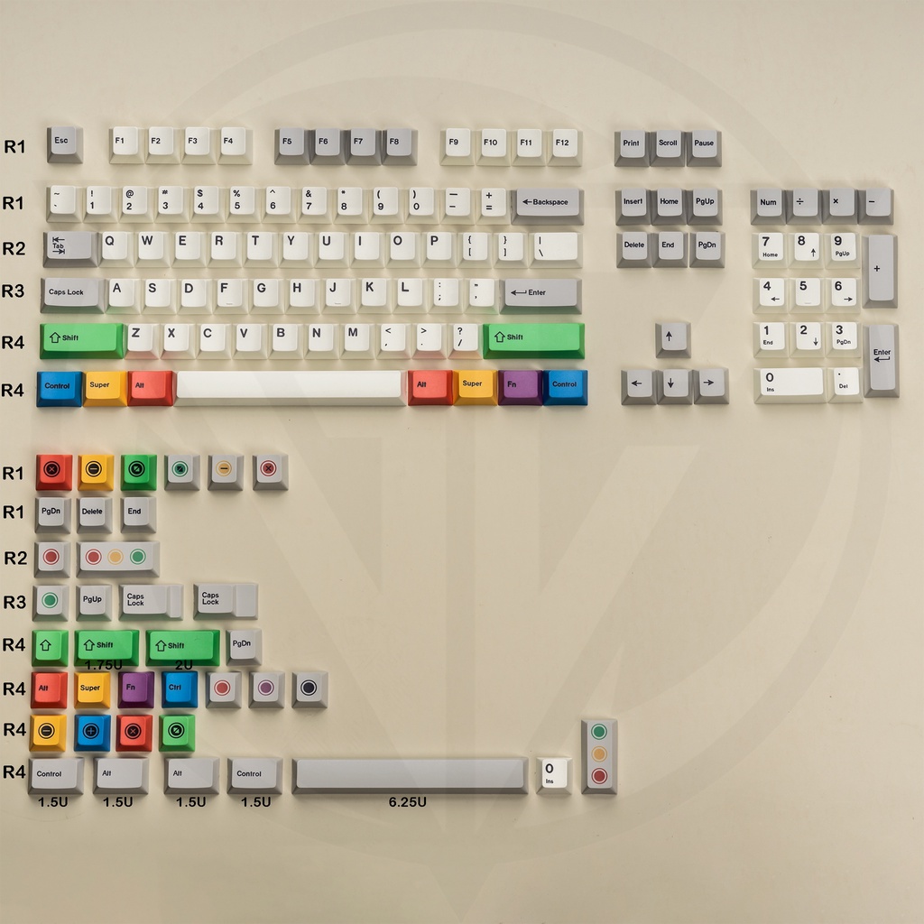 Keycap Retro Lights | Keycap nhựa PBT 141 nút in nhiệt Dyesub | Shopee ...