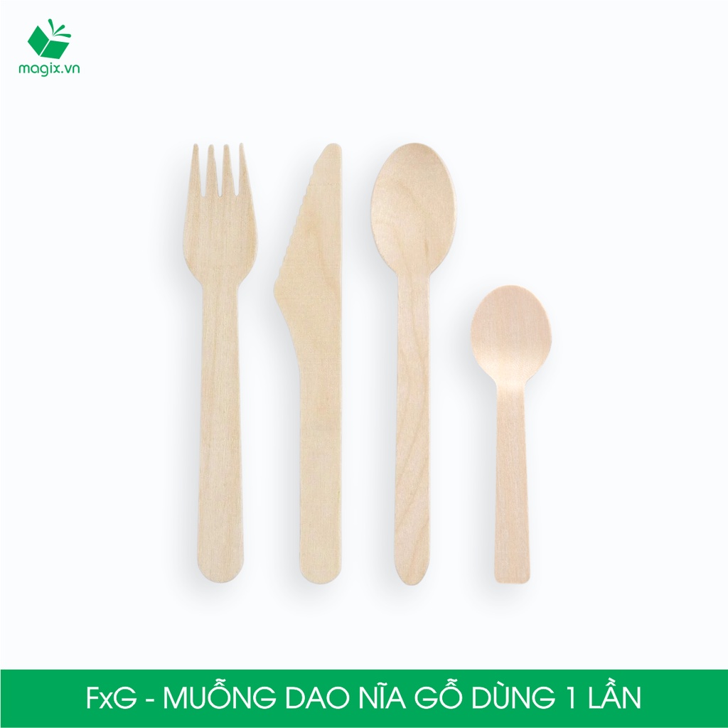 100 chiếc Muỗng gỗ, Nĩa gỗ, Dao gỗ - Nhiều loại - Thìa gỗ, dụng cụ ăn ...