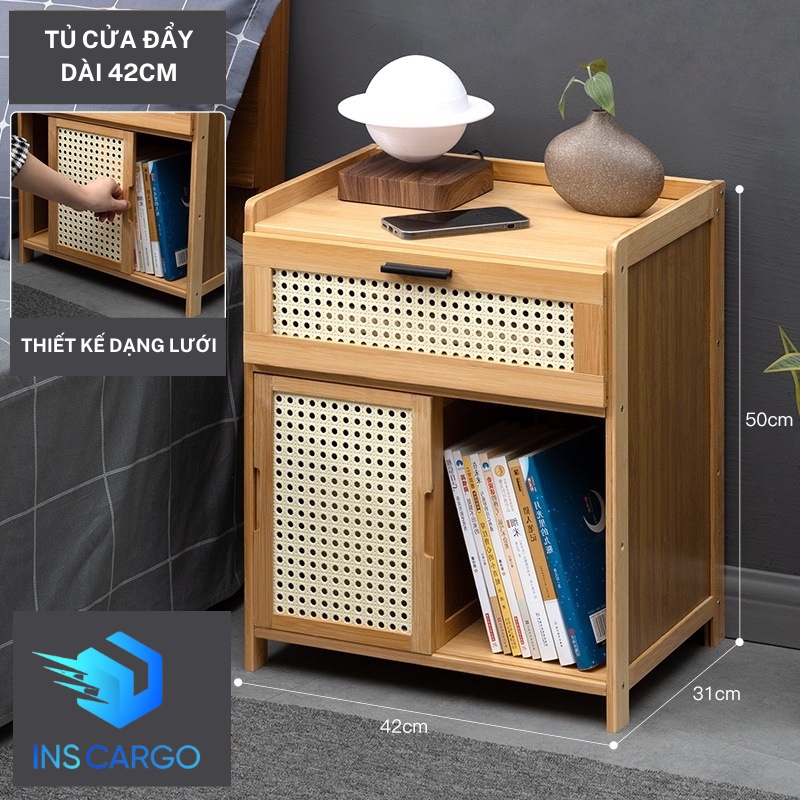 Tủ đựng đồ mini INS bằng gỗ tre tự nhiên cao cấp hàng nhập khẩu ...