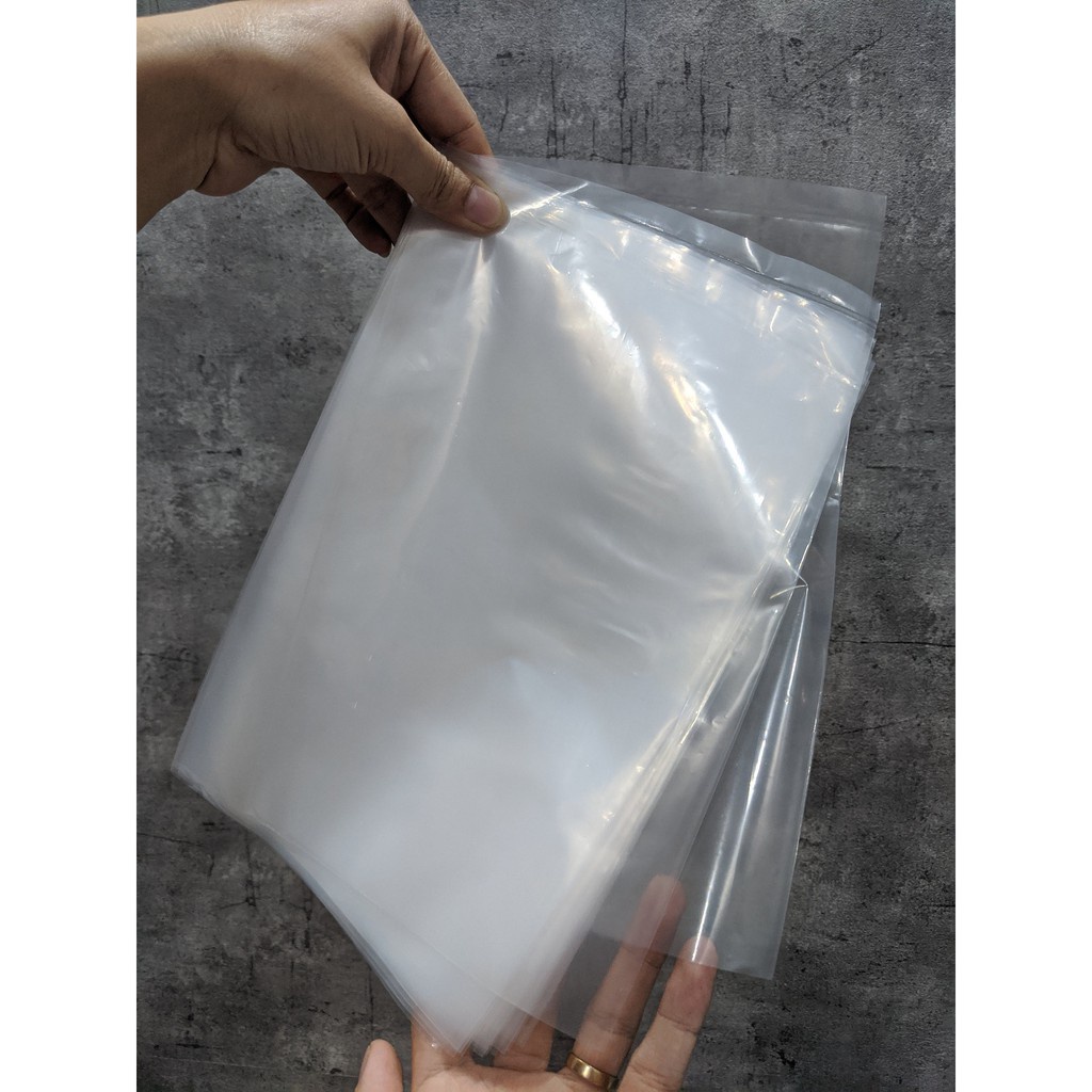 [ 1kg ] Túi PE bóng dẻo không quai dày 3zem, túi nilon chất túi dai dẻo ...