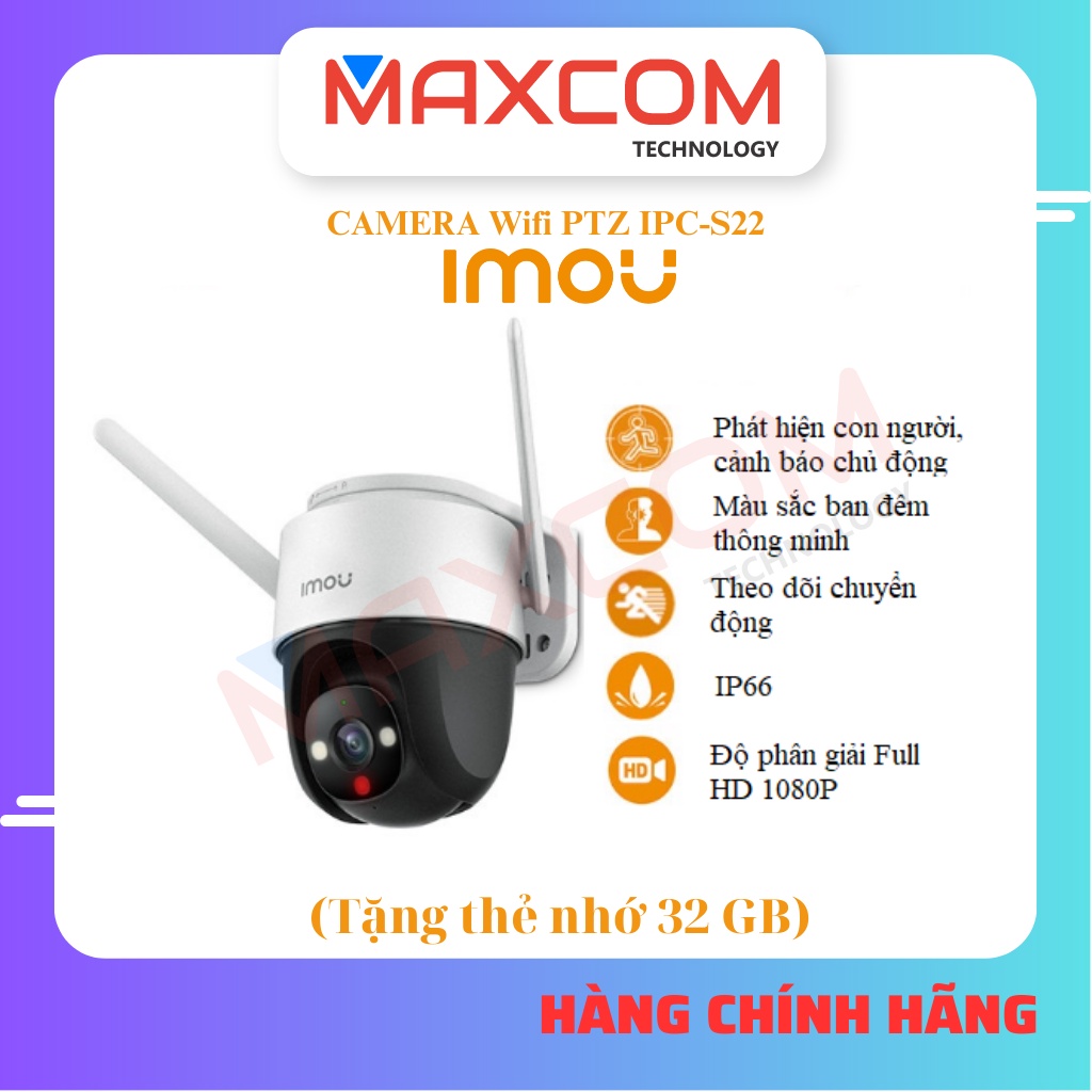 Camera IP Wifi PTZ IMOU IPC-S22FP - Hàng chính hãng | Shopee Việt Nam