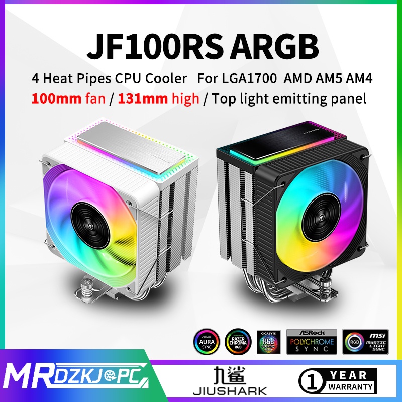 Quạt Tản Nhiệt CPU 100mm JIUSHARK JF100RS ARGB CR-1400 Cho LGA1700 LGA1155 AMD AM5 AM4 | Shopee ...