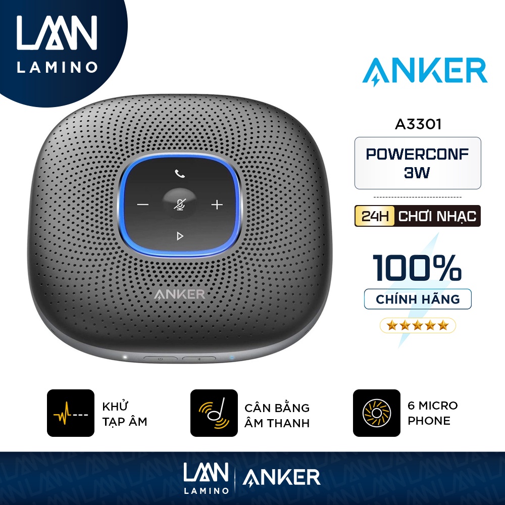 Loa bluetooth hội nghị Anker Powerconf - A3301 LAMINO | Shopee Việt Nam