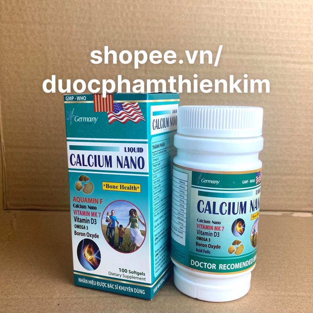 Viên uống Bổ sung canxi Liquid Calcium NANO và các khoáng chất, giúp ...