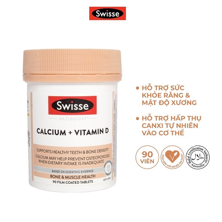 [Sale] Viên Uống Bổ Sung Calcium & Vitamin D Ultiboost 90 Viên Canxi Swisse.. | Shopee Việt Nam