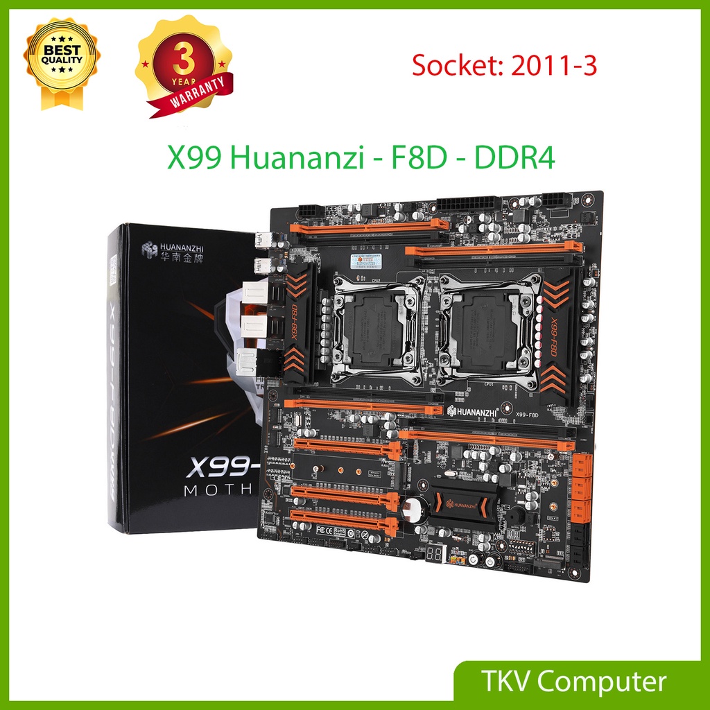 Mainboard HUANANZHI X99 F8D - RAM DDR4 Dual XEON NVMe - Dual-LAN | Shopee Việt Nam