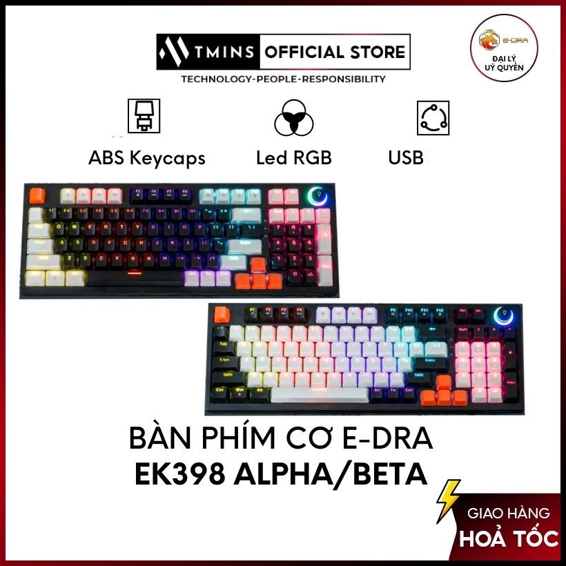 Bàn phím cơ E-DRA EK398 ( Led RGB,Núm chỉnh led,Keycap xuyên led ...